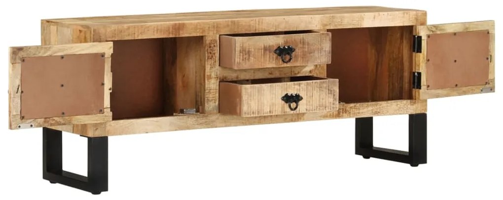 TV stolek 110 x 30 x 45 cm hrubé mangovníkové dřevo - Default Title