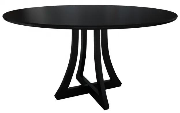 Kulatý stůl Dagerto FI 120, Barva: bílý lesk / černý lesk