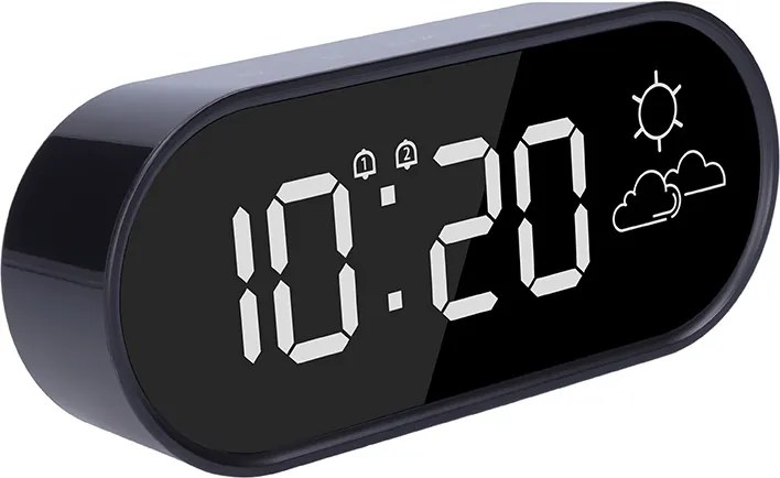SOLIGHT Hodiny s předpovědí počasí, USB port