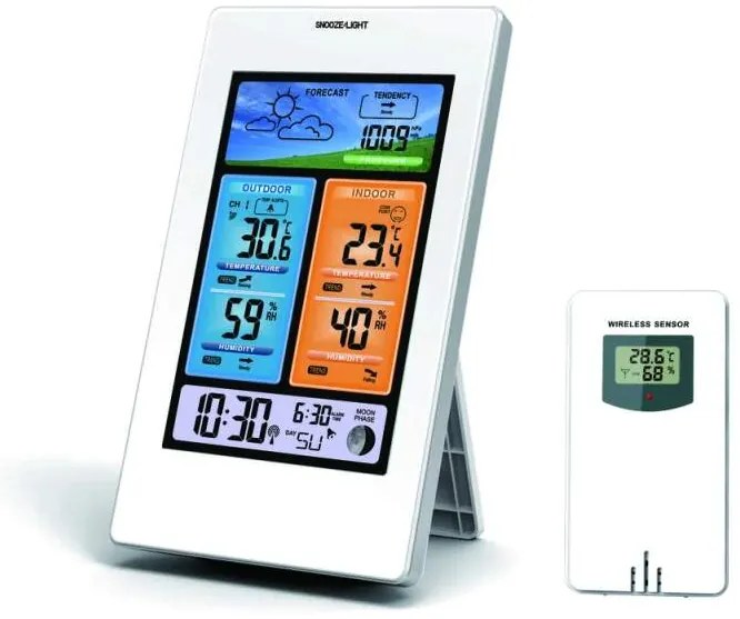 JVD Barevná rádiem řízená meteorologická stanice JVD RB3374
