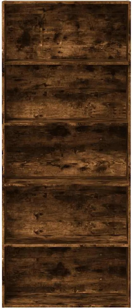 Knihovna kouřový dub 80 x 30 x 189 cm kompozitní dřevo 3314673