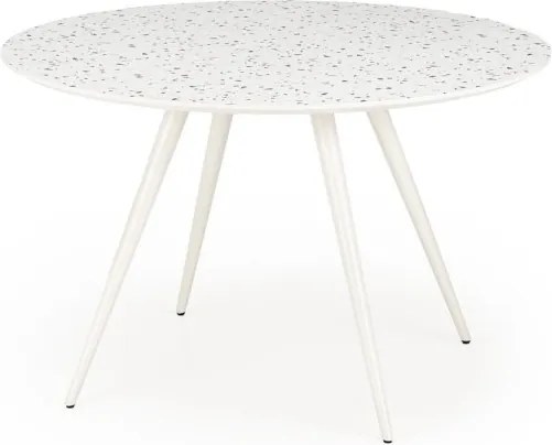 Jídelní stůl Aramis 120 cm terrazzo bílý