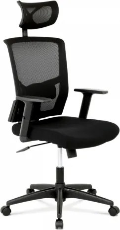 Kancelářská židle černá s podhlavníkem mesh KA-B1013 BK