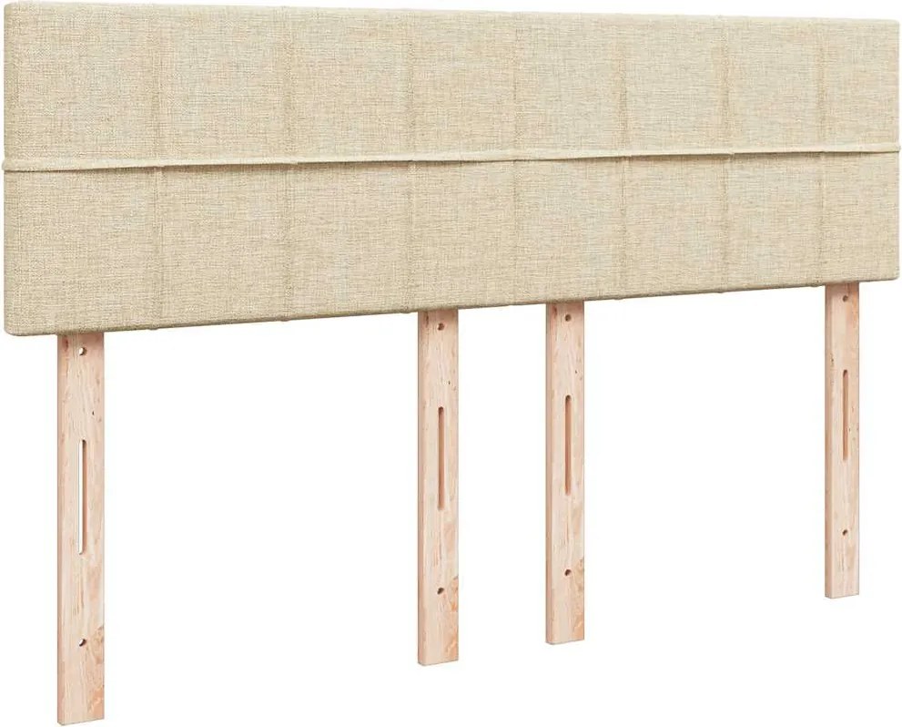 Box spring postel s matrací krémová 140x200 cm textil 3287484