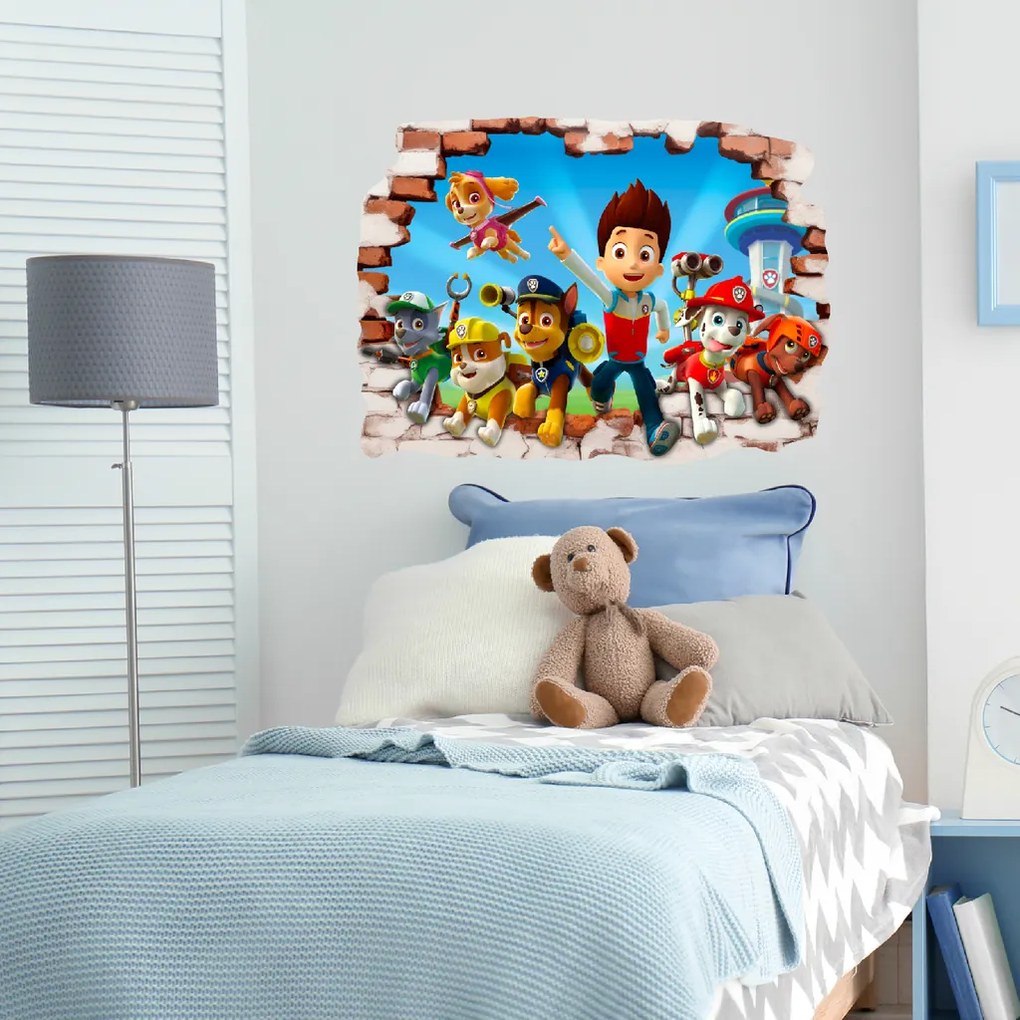 Samolepka na zeď "PAW patrol 4" Velikost: 70x50cm