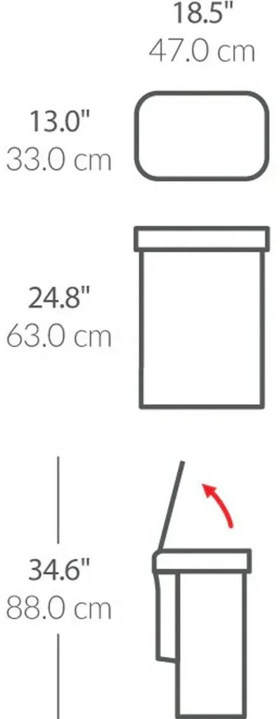 Simplehuman Bezdotykový koš s hlasovým sensorem 58 l, nerez mat