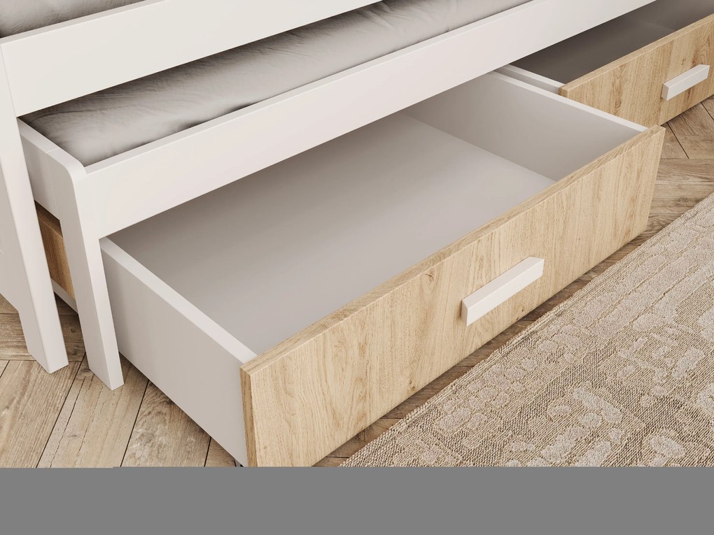 ADRK Furniture Postel Domek Jaspis s matrací CH-JAS-WO-200-M
