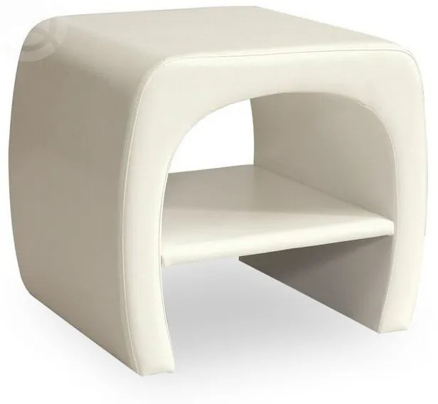 Moderní čalouněný noční stolek CS4278, bílý KN nábytek