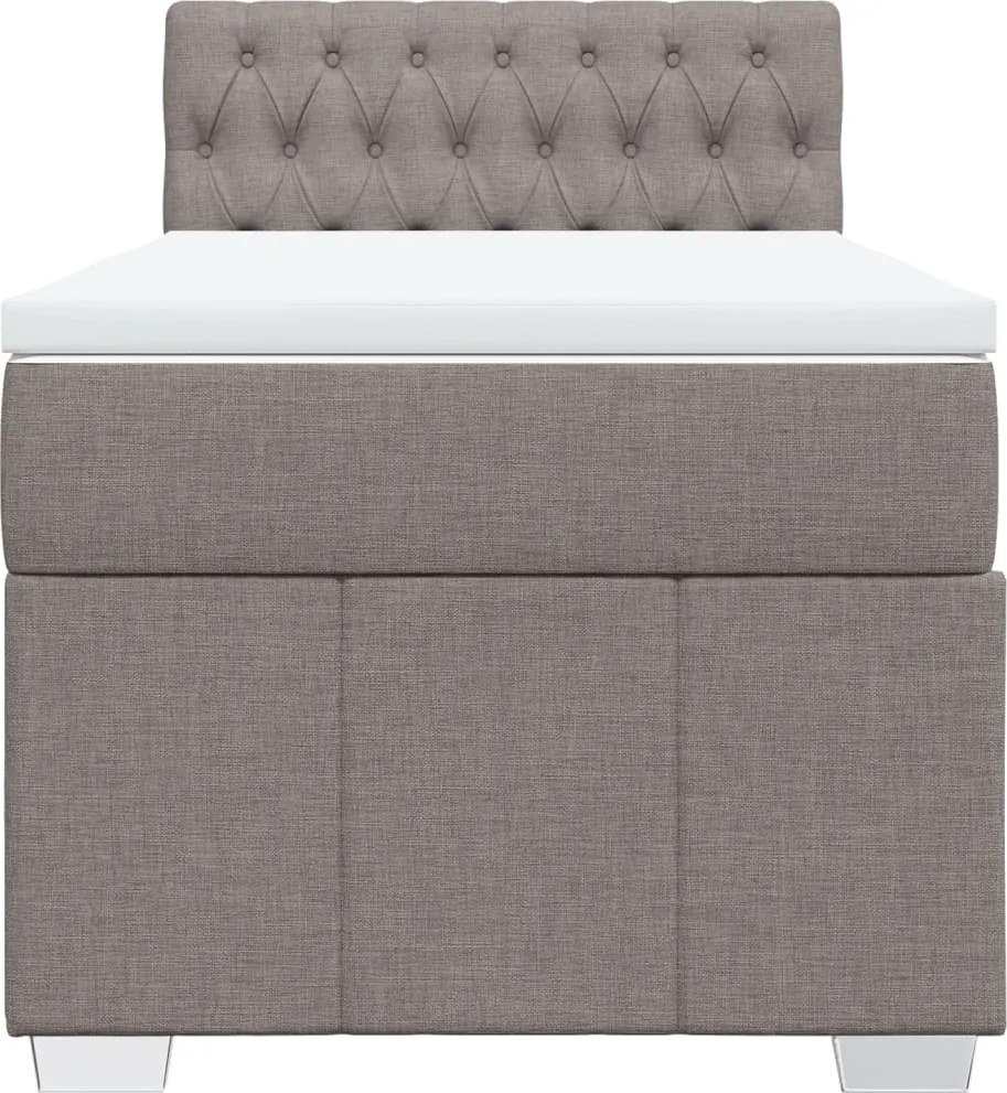 Box spring postel s matrací taupe 100 x 200 cm textil 3286990
