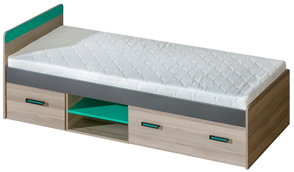 Jednolůžková postel 80 cm Ulmo U7 (s roštem a úl. prostorem). 605225