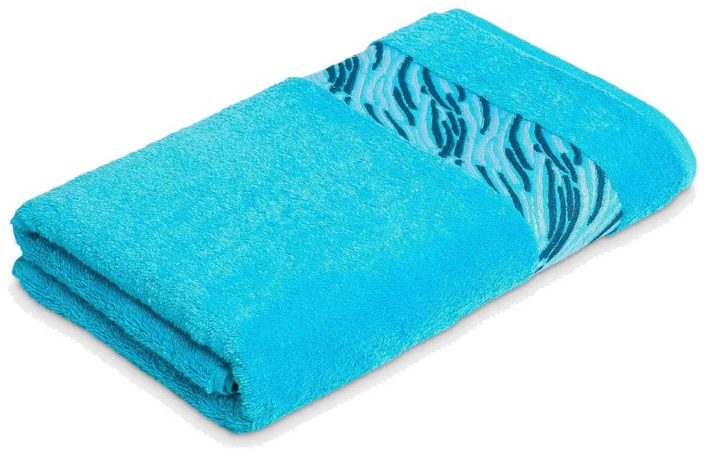 SHADOW ručník 50 x 100 cm, tyrkysová