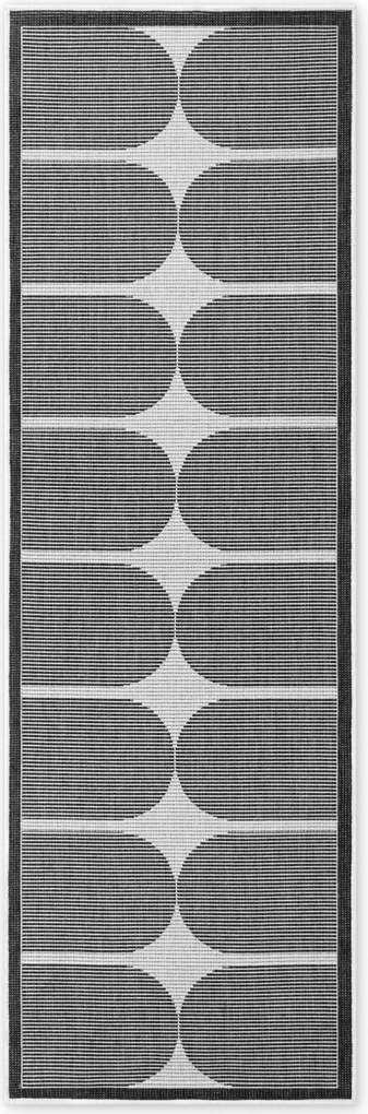 NORTHRUGS, Běhoun Duet Bowen 106244 Black/White - na ven i na doma, 80x250, černobílá, chodba / předsíň