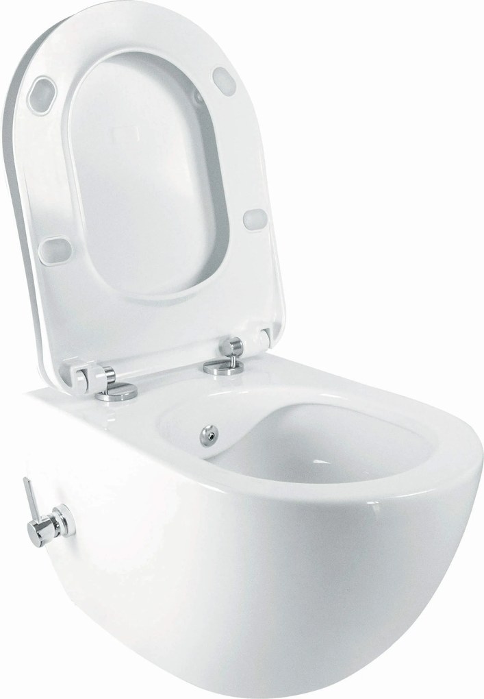 Aplomo Peonia rimless WC závěsné s bidetovou funkcí, směšovací baterie