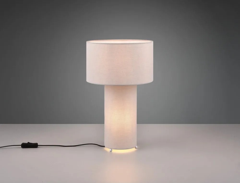 Světle šedá stolní lampa (výška 40 cm) Bale – Trio