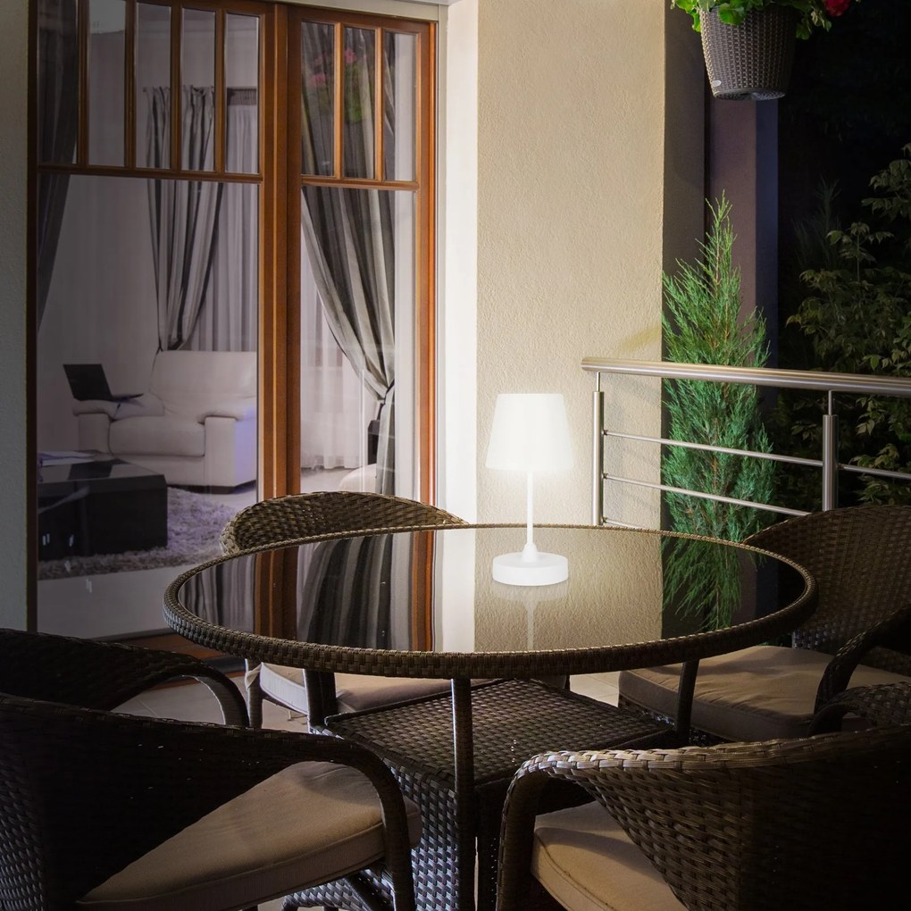 BRILO 7032416 LED venkovní stolní lampa s dotykovým vypínačem, pr.30 cm, LED modul, 3 W, 340 Lm, bílé (starý kód: BRILO 7032-416) - BRILO