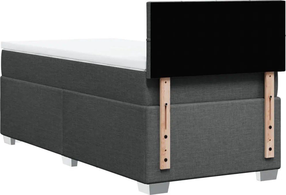 Box spring postel s matrací tmavě šedá 80 x 200 cm textil 3285716
