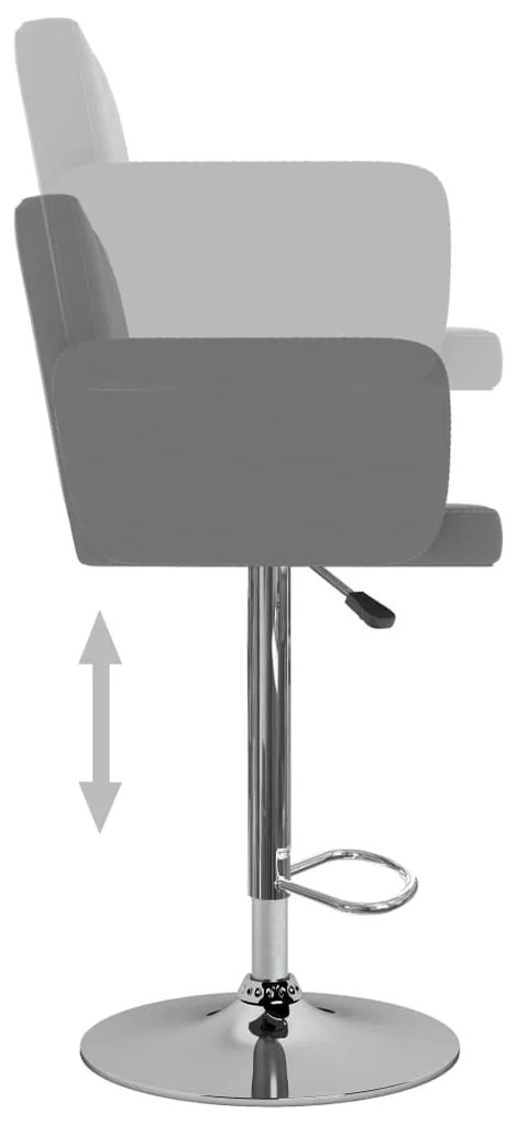 vidaXL Marketos Barové stoličky 2 ks šedé umělá kůže