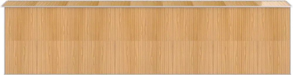 Zahradní kůlna světle hnědá 192x772x223 cm pozinkovaná ocel 3147478