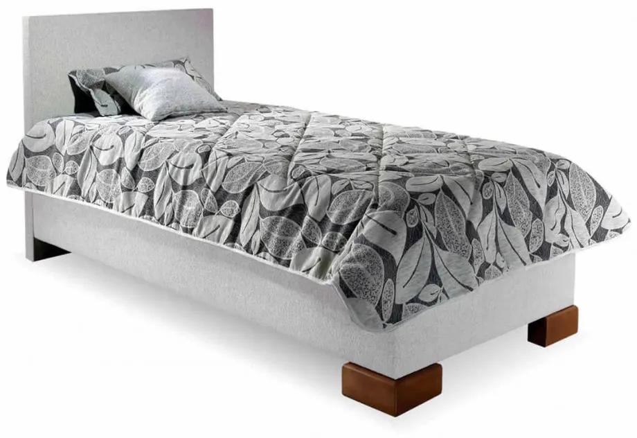 Čalouněná postel s úložným prostorem Quatro New Design, Mikroplyš oranžová