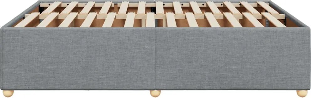 Rám postele bez matrace světle šedý 140 x 190 cm textil 3284729