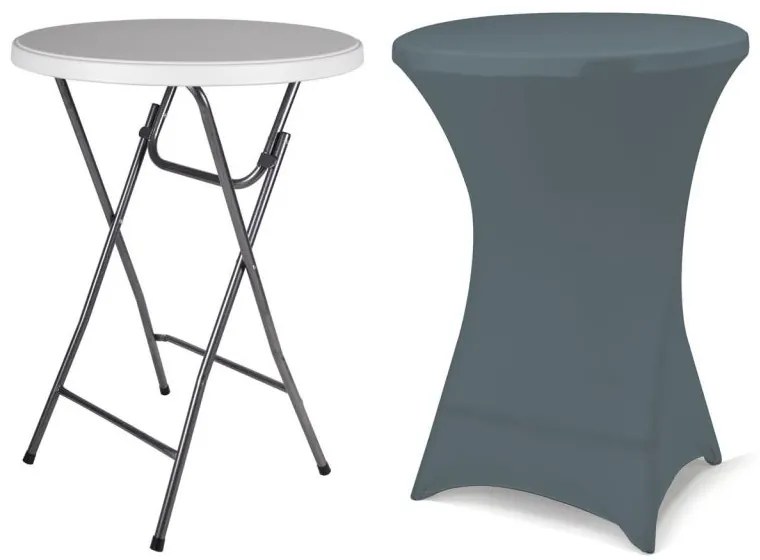 Párty stolek BISTRO vč. elastického potahu, antracit