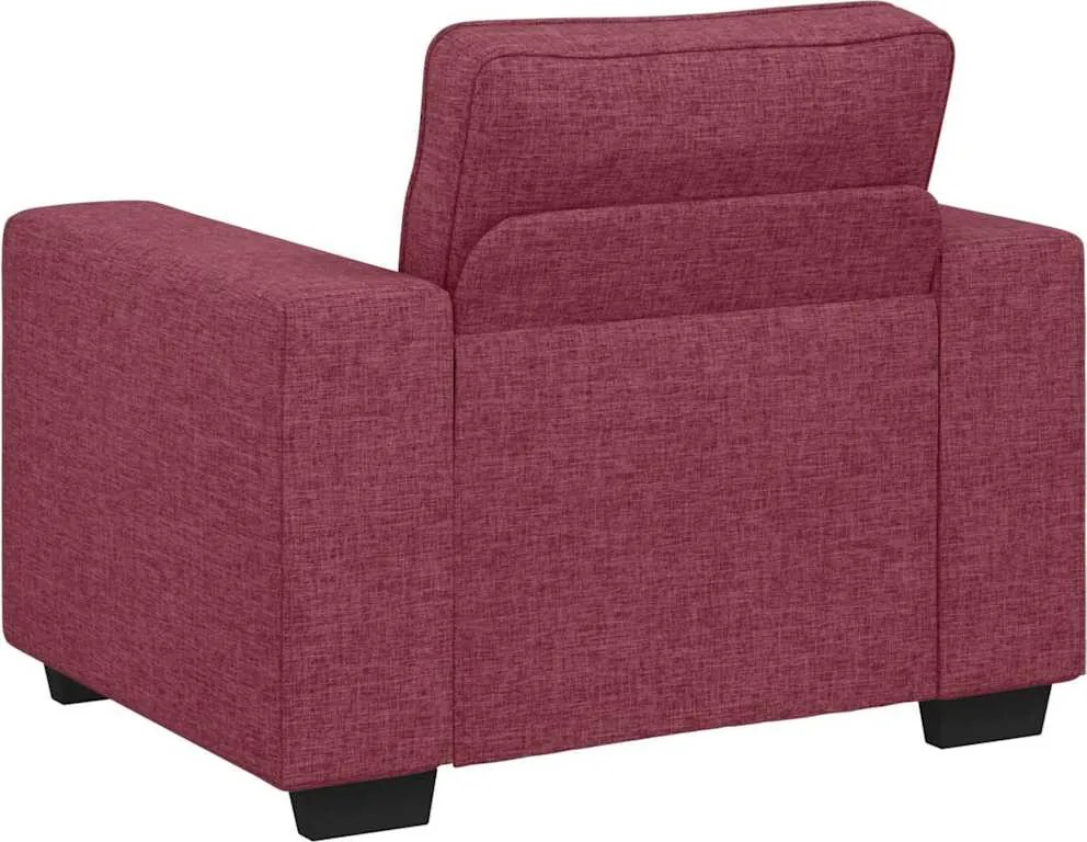 3dílná sedací souprava s poduškami vínová textil 3324652