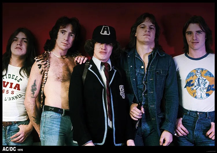 Plakát, Obraz - AC/DC - 70s Group, (84.1 x 59.4 cm)