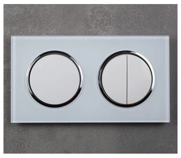 Elhard Skleněný dvojrámeček Rondo Glass, bílý RG3102W
