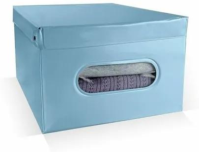 Compactor Skládací úložný box PVC se zipem Compactor Nordic 50 x 38.5 x 24 cm, světle modrý
