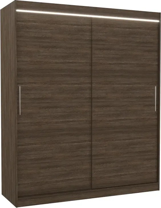 Posuvná skříň s LED osvětlením LINCOLN 180 choco