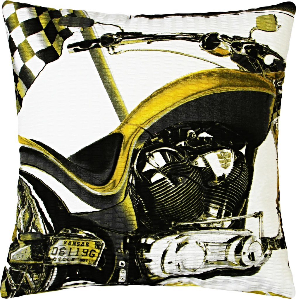Krepový povlak na polštář Chopper Velikost: 70 x 90