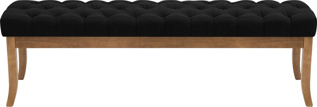 Lavice Ramses látka světlý antik 150 cm – černá