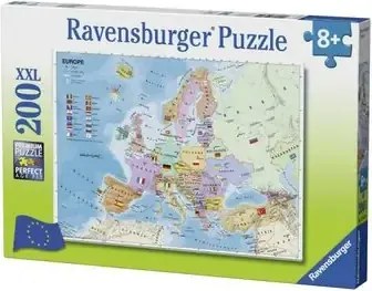 Ravensburger - Puzzle - Mapa Evropy / 200 dílků / od 8 let