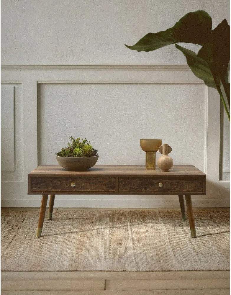 Konferenční stolek v tmavě přírodní barvě 59x110 cm Frida – Premier Housewares