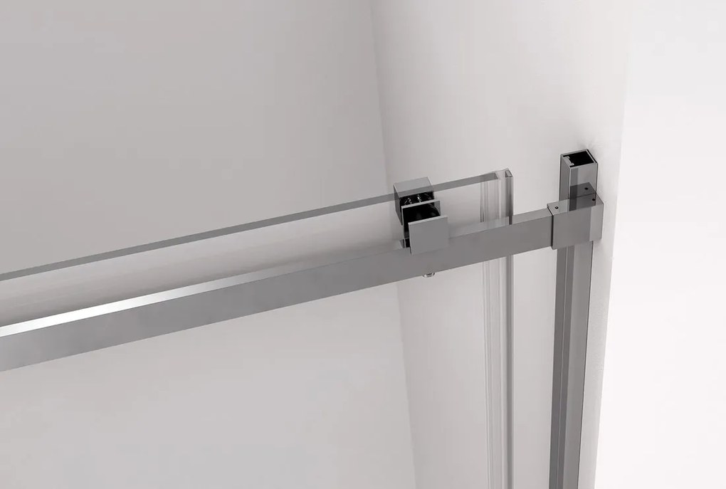 Polysan Polysan, THRON LINE SQUARE sprchové dveře 1000 mm, hranaté pojezdy, čiré sklo, TL5010-5002