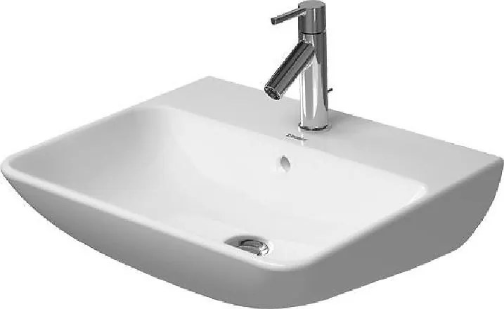 Duravit ME by Starck - Umyvadlo 550x440 mm, s přepadem, s otvorem pro baterii, bílá 2335550000