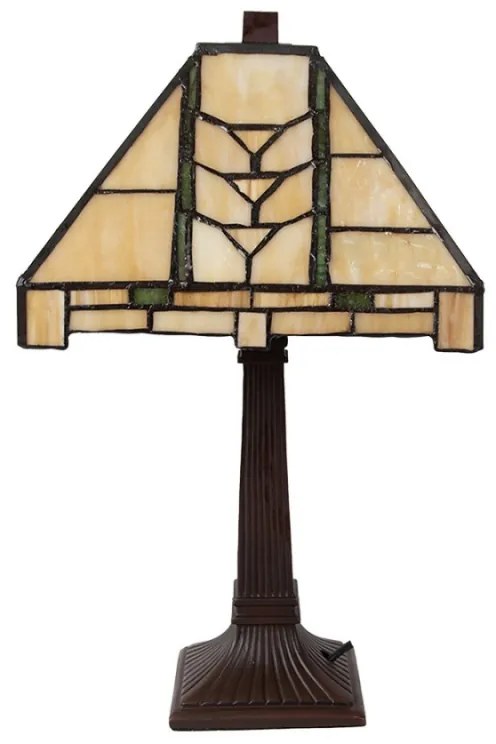 Stolní lampa Tiffany ve stylu art deco Miette – 23x23x38 cm