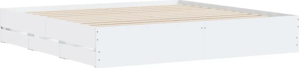 vidaXL Rám postele se zásuvkami 180 x 200 cm kompozitní dřevo [3207252] Barva: Bílá