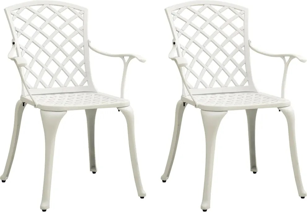 3dílný bistro set litý hliník bílý 3070588