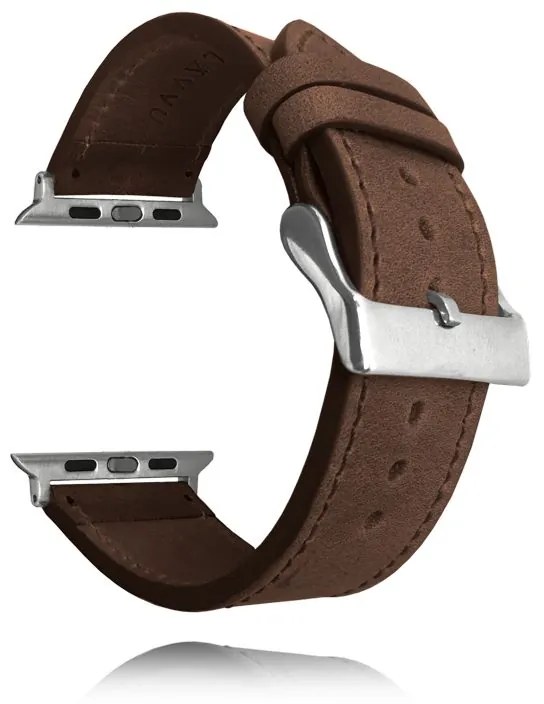 Tmavě hnědý kožený řemínek LAVVU Top Grain pro APPLE WATCH 42-44 mm LSXACS2