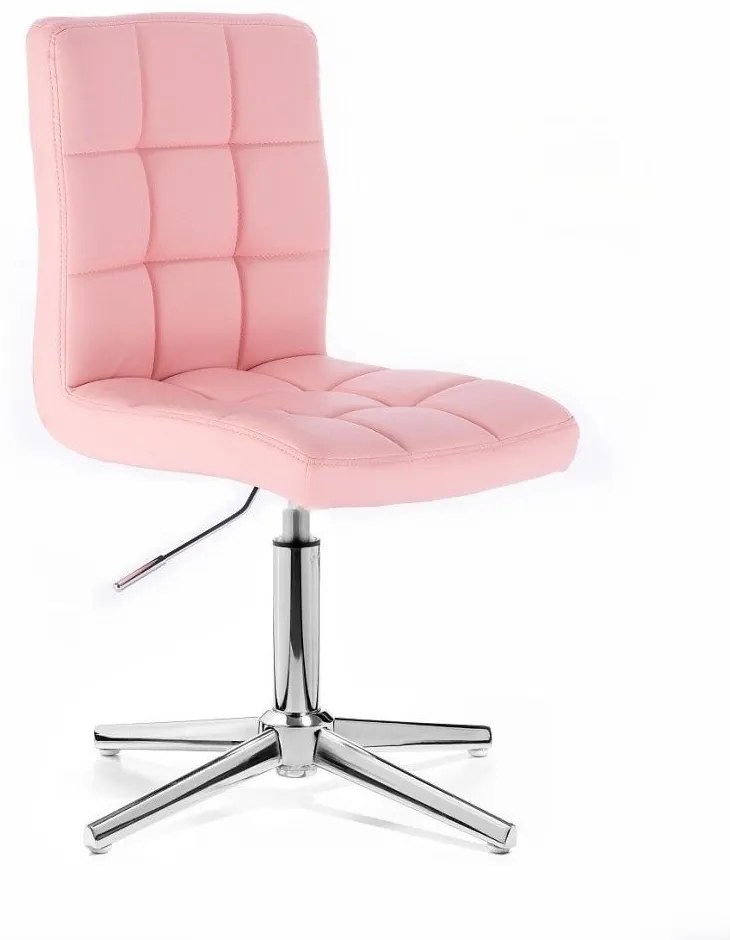 LuxuryForm DESIGN Otočná židle TOLEDO na stříbrném kříži - růžová