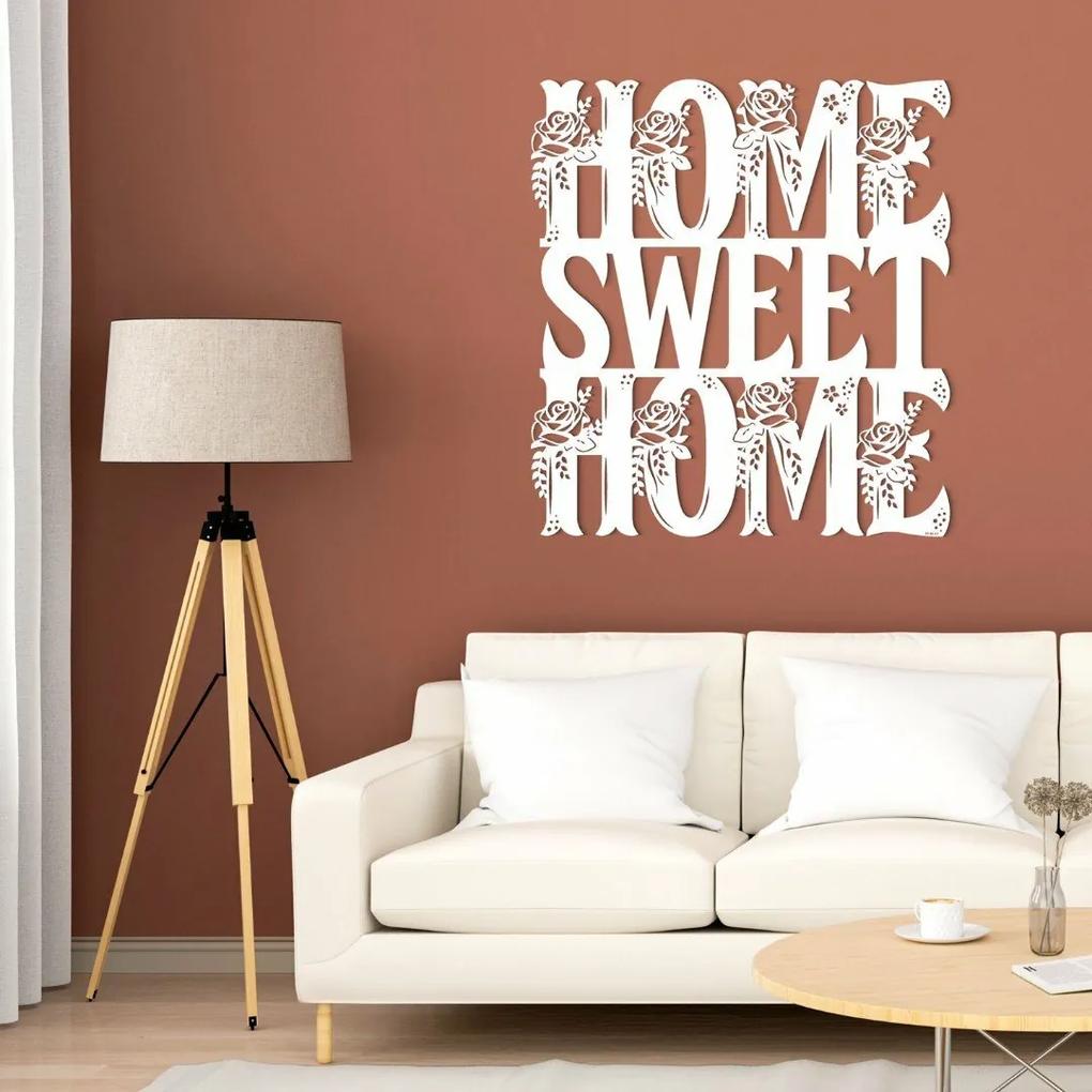 Dřevěná 3D nálepka na zeď - Home Sweet Home | DUBLEZ