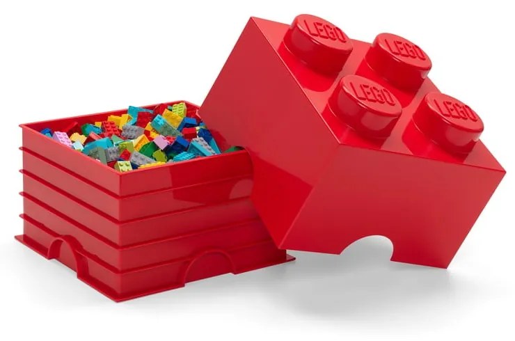 Červený úložný box čtverec LEGO®