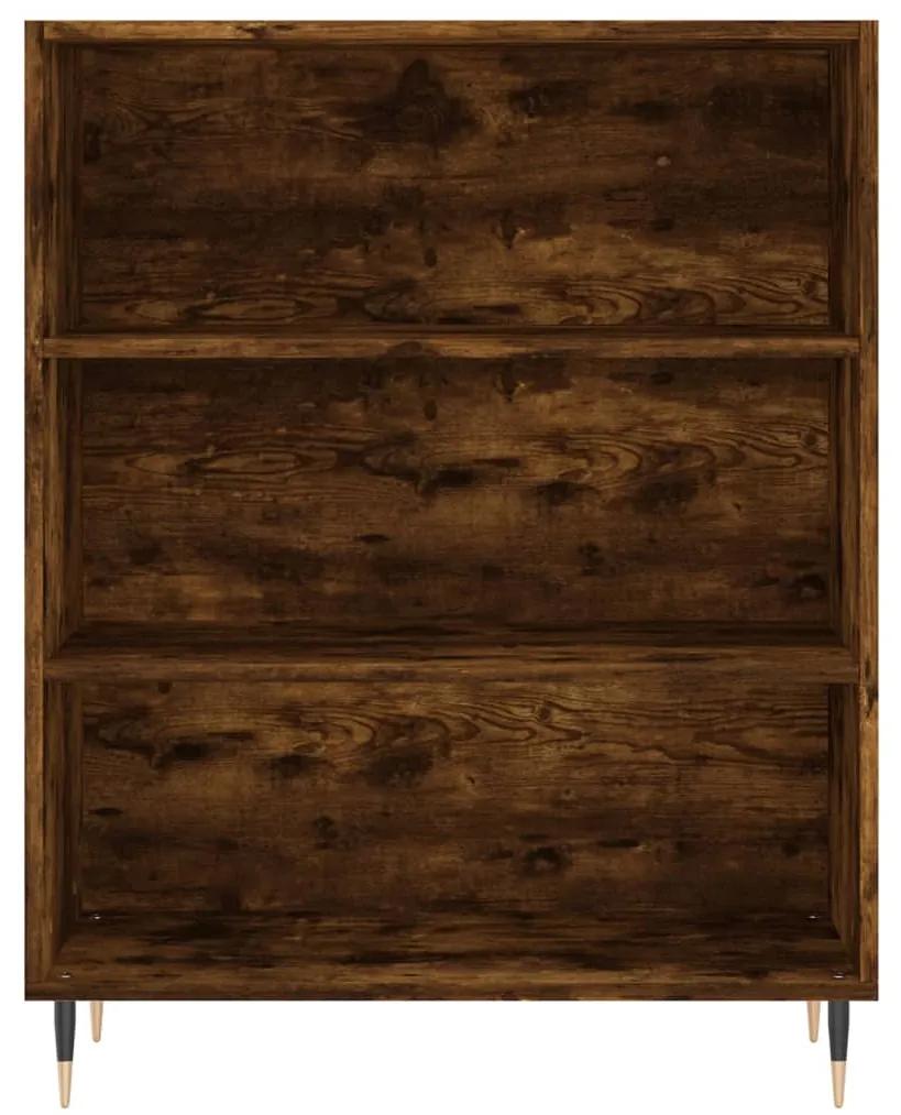 Skříň highboard kouřový dub 69,5 x 34 x 180 cm kompozitní dřevo,  3200054