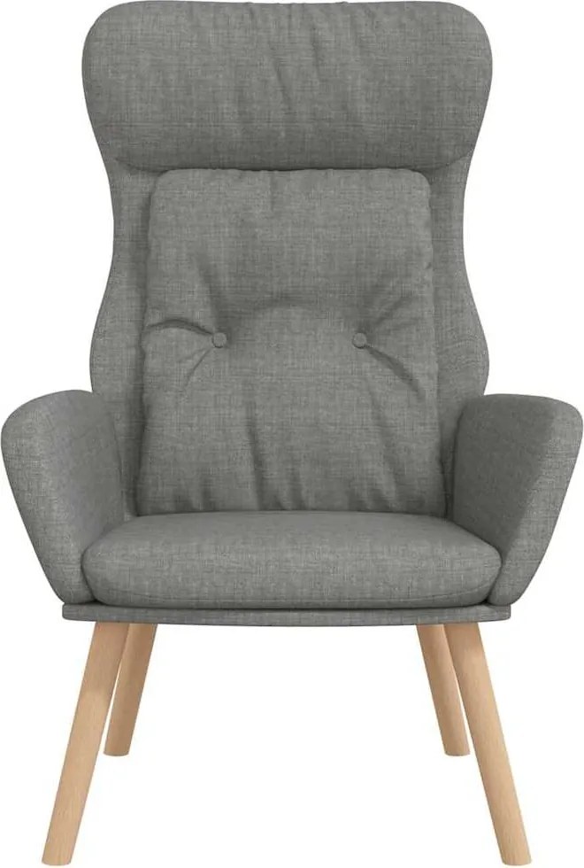 Relaxační křeslo světle šedé textil 341290