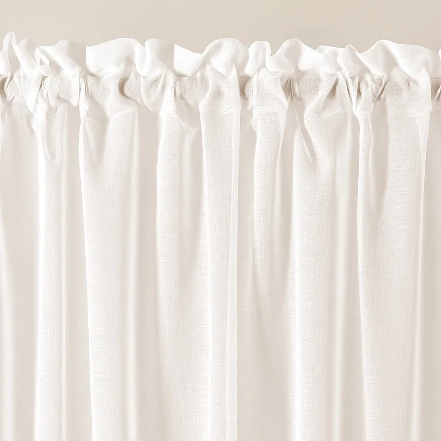 Room99 Záclona na pásce Novelia Barva: Bílá, Velikost: 350 x 230 cm