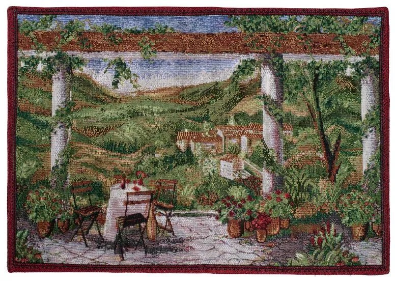 SCANquilt prostírání MOTIV toskánsko červenozelená prostírání cca 30 x 45 cm