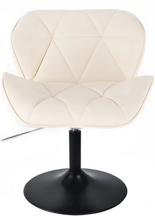 LuxuryForm DESIGN Otočná židle MILANO na černém talíři - krémová
