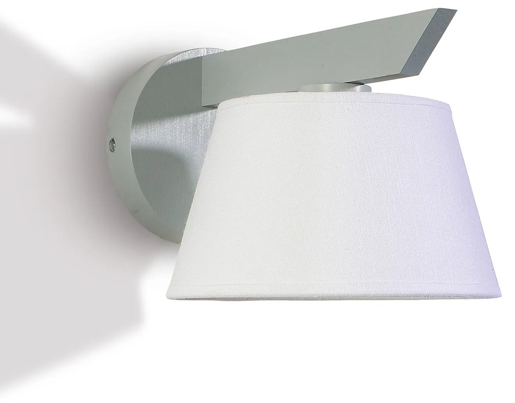 Light for home - Nástěnné svítidlo s bílým stínítkem 30822 "YOKE", 1x40W, E14, Šedá