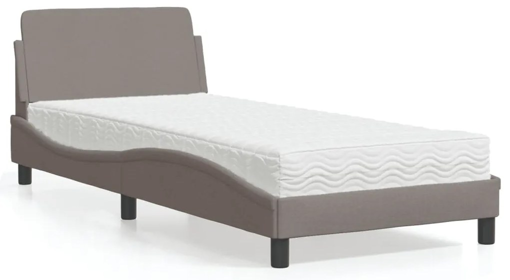 Postel s matrací Dover taupe 90 x 200 cm textil 3208328